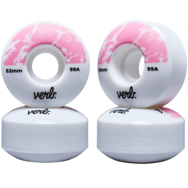 Verb - Dipped Marble Pink 52mm 99A Wheels - Boardhub